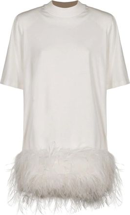 The Attico Femme, Robes, Blanc, Taille: 36 FR Mini-robe en jersey l&eacute;ger