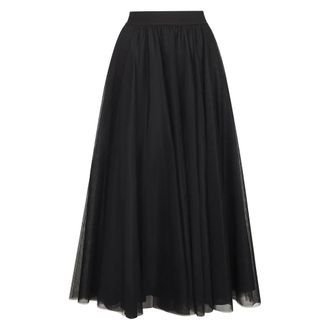 Blanca Vita Gerby T&uuml;llrock - - Skirts - Damen - Schwarzk - XS