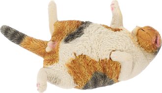 Yardwe Entzückende Katze Statue Aus Kunststoff Zur Dekoration Für Garten Schreibtisch Schlafzimmer Wildlife Stil Kleine Katzenfigur Ornament