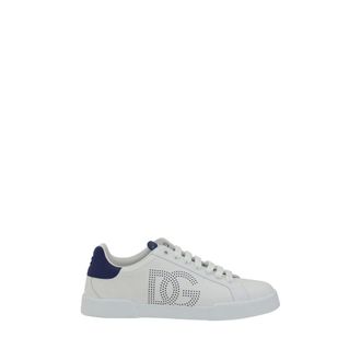 Dolce & Gabbana Homme, Chaussures, Blanc, Taille: 43 1/2 EU Baskets Style Urbain Cuir