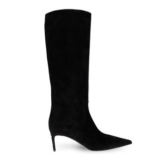 Dolce & Gabbana Wildleder Stiefeletten mit Absatz - - Shoes - Damen - Schwarzk - 35 EU
