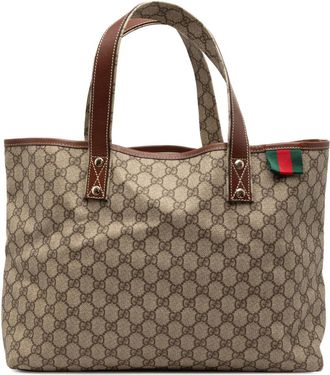 Gucci Shopper - Medium GG Supreme Web Loop Tote - Gr. unisize - in Braun - f&uuml;r Damen