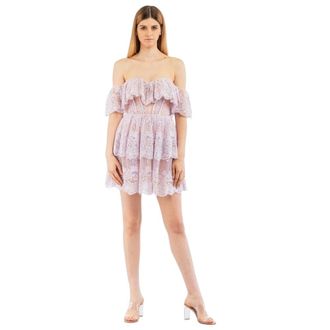 Elisabetta Franchi Femme, Robes, Violet, Taille: 40 FR Robe Courte