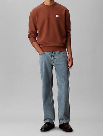 Calvin Klein Strickpullover Aus Baumwolle Mit Waffelstruktur - Cherry Mahogany - Herren - M