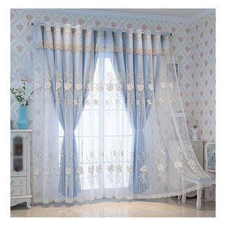 Generic 1 St&uuml;ck Doppelschicht Verdunkelungs, Thermovorhang mit Voile und Metall&ouml;sen, Raumabdunkelung & Isolierung Fensterbehandlung f&uuml;r Schlafzimmer Wohnzimme