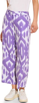 Street One Damen 7/8 Culotte Leinenhose Smell of Lavender,36W/26L