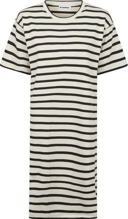 Jil Sander Femme, Robes, Multicolore, Taille: 40 FR Robe en coton &agrave; col ras du cou
