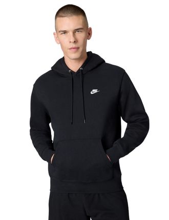 Nike Nike Herren Club Bb Po Sweatshirt, Black/Black/White, L
