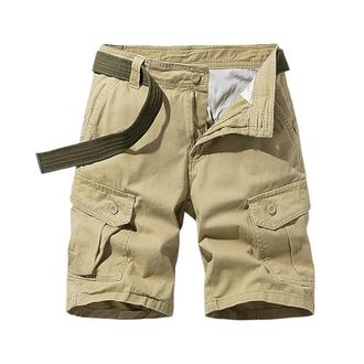 Generic Pantalon cargo pour homme - Short ample - L&eacute;ger - Coupe d&eacute;contract&eacute;e - Poches - Pour lext&eacute;rieur, la p&ecirc;che, la randonn&eacute;e, kaki, 42