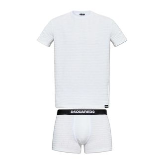 Dsquared2 Homme, V&ecirc;tements de nuit et de d&eacute;tente, Blanc, Taille: S Ensemble de la Collection Underwear