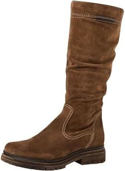 Tamaris Damen Long Boot Flat 1-25606-45, Bottes Hauteur Genou Femme, Marron, 41 EU, marron, 41 EU