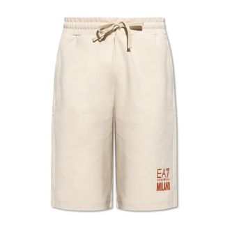 Emporio Armani Emporio Armani Ea7, Homme, Shorts, Beige, Taille: M Shorts avec logo imprimé