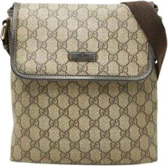 Gucci Sac bandouli&egrave;re vintage Pre-owned en toile - Femme - Pre-owned - Beige - Taille: ONE Size