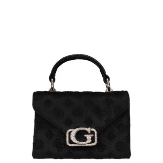 Guess 4G Peony Gepr&auml;gte Samttasche - - Bags - Damen - Schwarzk - ONE SIZE