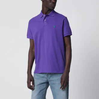 Polo Ralph Lauren Violettes Custom Slim-Fit Poloshirt aus Baumwolle
