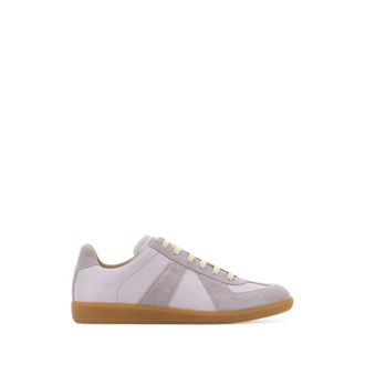 Maison Margiela Homme, Chaussures, Violet, Taille: 42 EU Baskets Replica en cuir et daim lilas