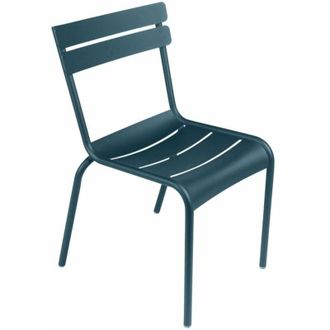 Fermob [GEBRAUCHT] B-Ware Fermob Luxembourg Stuhl Gartenstuhl Designstuhl Balkonstuhl Au&szlig;en Aluminium Blau