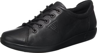 Ecco Damen Soft 2.0 Tie Tie Hohe Sneaker, Black with Black Sole, 43 EU