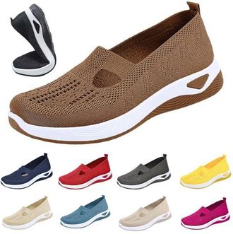 Generic Slip On Sneakers pour femme, chaussures d&eacute;t&eacute; confortables, orthop&eacute;diques, chaussures de marche d&eacute;t&eacute;, chaussures de marche l&eacute;g&egrave;res, respirantes, chauss