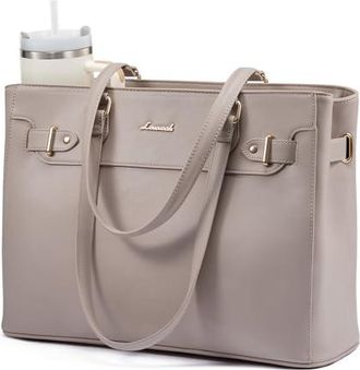 Lovevook Sac &agrave; main pour femme de taille moyenne - Sac de travail &eacute;l&eacute;gant en cuir synth&eacute;tique - Sac fourre-tout pour enseignant - Avec compartiment pour ordina