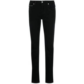 Dolce & Gabbana Luxuri&ouml;se Schwarze Gerades Jeans - - Jeans - Damen - Schwarzk - L