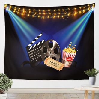 Generic Wandteppich Kino 200x300 cm Groß Wandteppiche Retro 3d Druck Wandbehang Tapisserie Wandtuch für Wohnzimmer Schlafzimmer Wohnheim Wanddeko a/1348