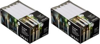 Spaas 20 Haushaltskerzen 19/180 mm, &plusmn; 6 Stunden - wei&szlig; (Packung mit 2)