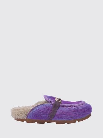 Mou Winter Bio Mules aus Ponyfell mit Shearling-Futter und Metall-Logo