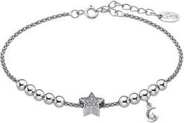 LOTUS SILVER Femme Argent Asscher Zircone bleue Bracelet