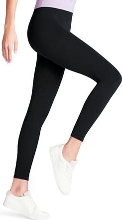 Falke Cotton Seamless W Le opaques unis 1 paire, Leggings Femme, Bleu Marine 6179, L 44-46