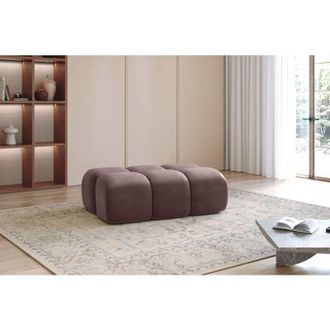 Fun M&ouml;bel Polsterhocker Designerhocker darcy 128x85 cm in Stoff Salvador Braun