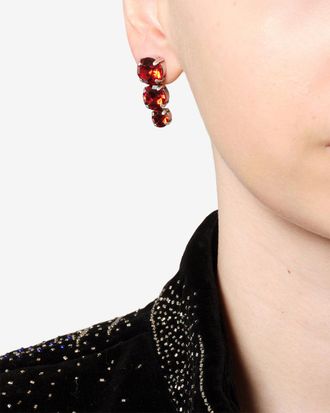 Isabel Marant Boucles DOreille Karlie - Femme - Rouge-argent&eacute; - - Isabel Marant