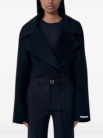 Sportmax notched-lapel cropped jacket - Schwarz