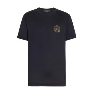 Dolce & Gabbana DG Logo Medaillon T-Shirt - - Tops - Herren - Schwarzk - M