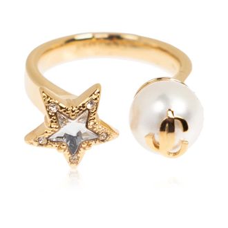 Jimmy Choo London Femme, Accessoires, Jaune, Taille: S Bague Perle &Eacute;toile