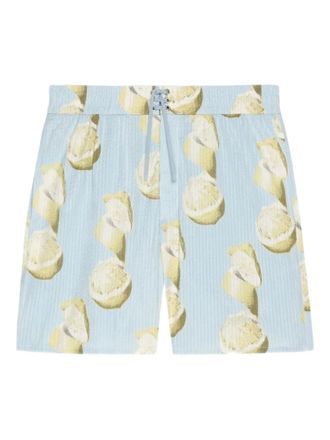 Givenchy short de bain à imprimé citron - Bleu
