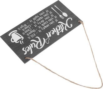 Cabilock K&uuml;chenregeln Holzschild Rustikales Wandschild Mit Lustigen K&uuml;chenzitaten F&uuml;r Hausdekoration F&uuml;r Landhausk&uuml;che F&uuml;r Freunde Und Familie