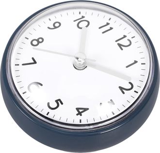 Luxshiny Uhr Badezimmer Badezimmeruhr Saugnapf Wanduhr Geräuschlos Runde Wanduhr Für Schlafzimmer Sauna Uhr Für Badezimmer