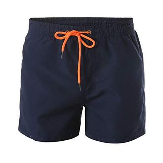 Generic Short de bain extensible &agrave; s&eacute;chage rapide avec poches - Taille &eacute;lastique - Pantalon de loisirs d&eacute;t&eacute; l&eacute;ger avec doublure de compression - Maillot de ba