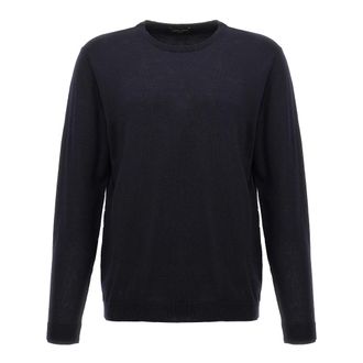 Roberto Collina Merino-Wollpullover - - Knitwear - Herren - Blau - 3XL