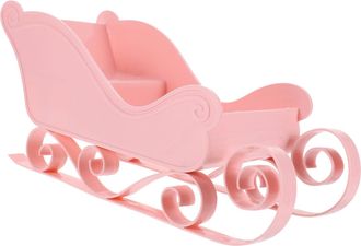 Holibanna Weihnachtsschlitten Dekoanhänger Rosa Kunststoff Festliche Tischdekoration Party Und Schreibtischornament