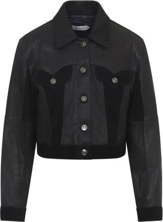 Versace Femme, Vestes, Noir, Taille: 36 FR Blouson Slim en Cuir