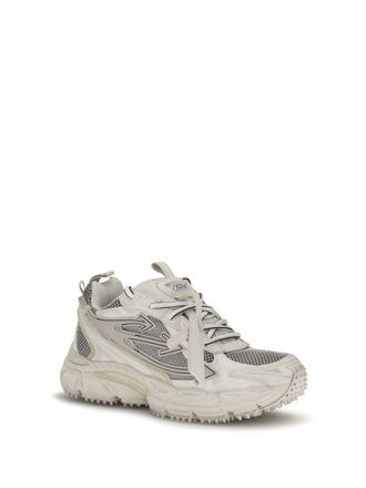 Off-white Worn-Out Design Sneaker - Beige
