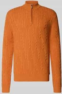 Fynch-Hatton Slim Fit Strickpullover aus Baumwoll-Woll-Mix