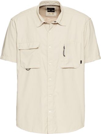 Camel Active Herren Kurzarmhemd mit Cooling Effekt Beige, menswear-3XL