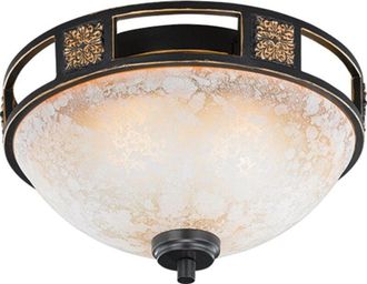 Trio Leuchten Trio Lighting - Plafonnier 2xE27 Quinta Ruggine Verre Albâtre Ø33 cm