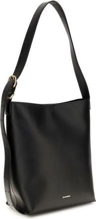 Jil Sander Womens Black Calf Leather Bos Taurus Handbag Bag