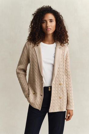 GANT Damen Zopfstrick Club Blazer (XXS) OAT BEIGE