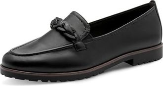 Tamaris Ballerines Classiques pour Femme, Semelle int&eacute;rieure Tactile, Cuir Noir, 40 EU