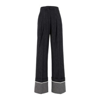 Pantaloni Torino Pantalon large Grace - Femme - Pantalons - Bleu - Taille: 42 FR
